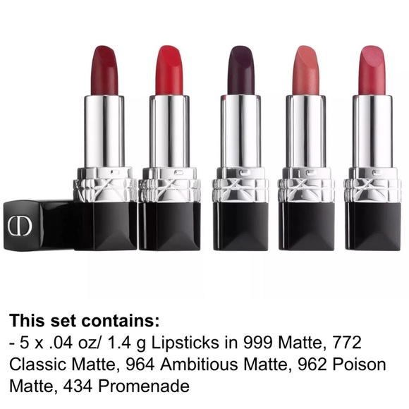 Sephora | Makeup | Dior Rouge Dior Mini Matte 5 Lipstick Gift Set ...